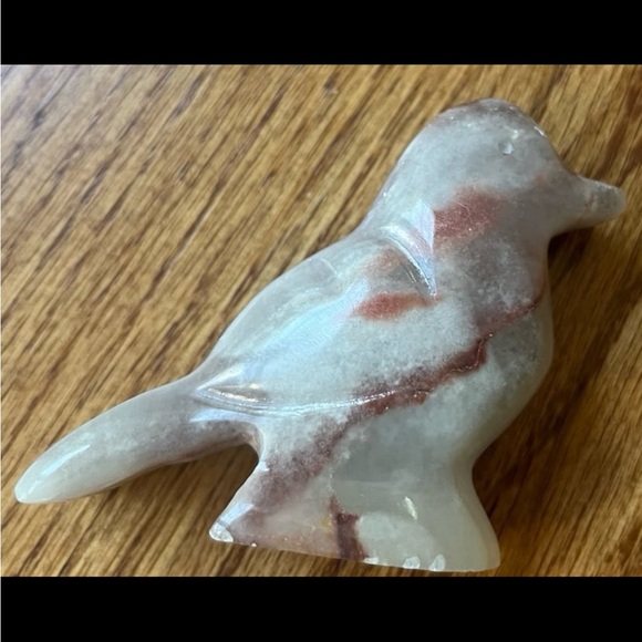 Art | Handcrafted Stone Bird Figurine Cream And Brown | Poshmark
